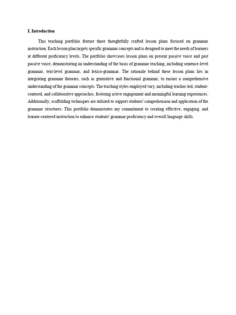 Lesson Plan For Past Passive | PDF