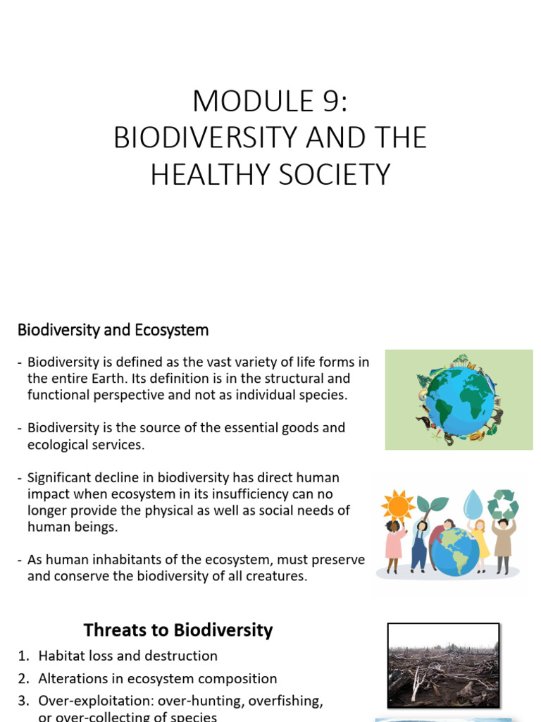 Module 9 Biodiversity and Healthy Society | PDF