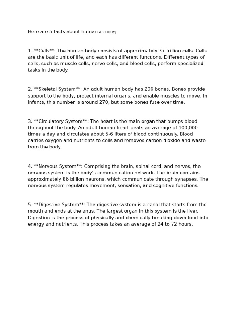 Biological Facts | PDF