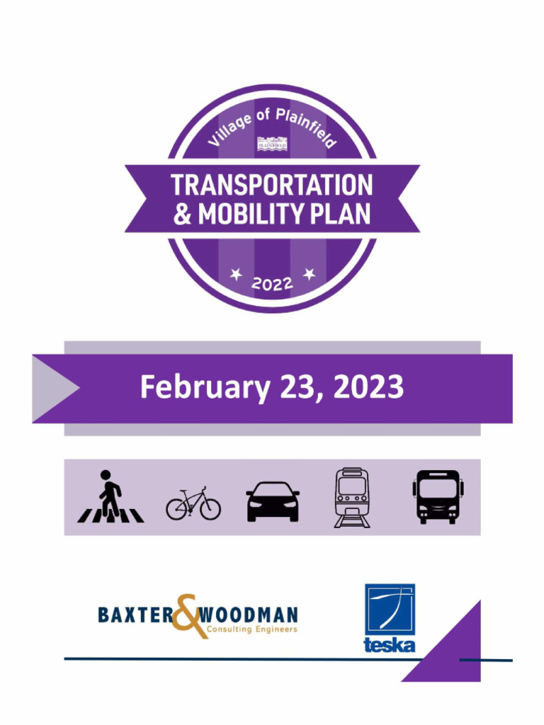 Final - 2023 Village of Plainfield Transportation and Mobility Plan ...