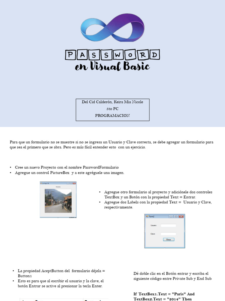 Password. Progra | PDF