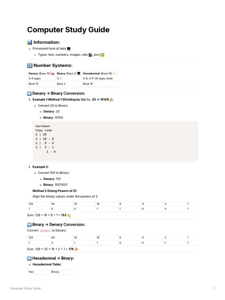 Computer Study Guide | PDF
