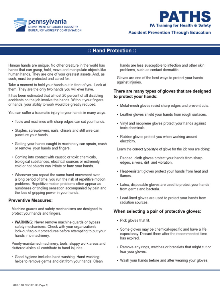 Hand Protection | PDF