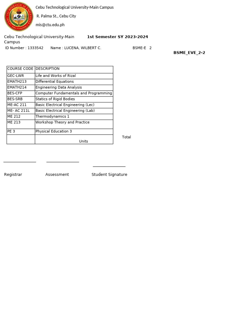 Study Load Wilbert | PDF