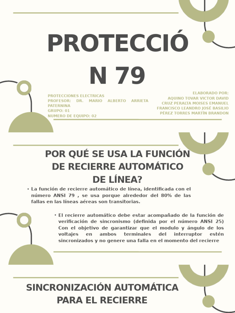 Protección 79 | PDF | Relé | Cambiar