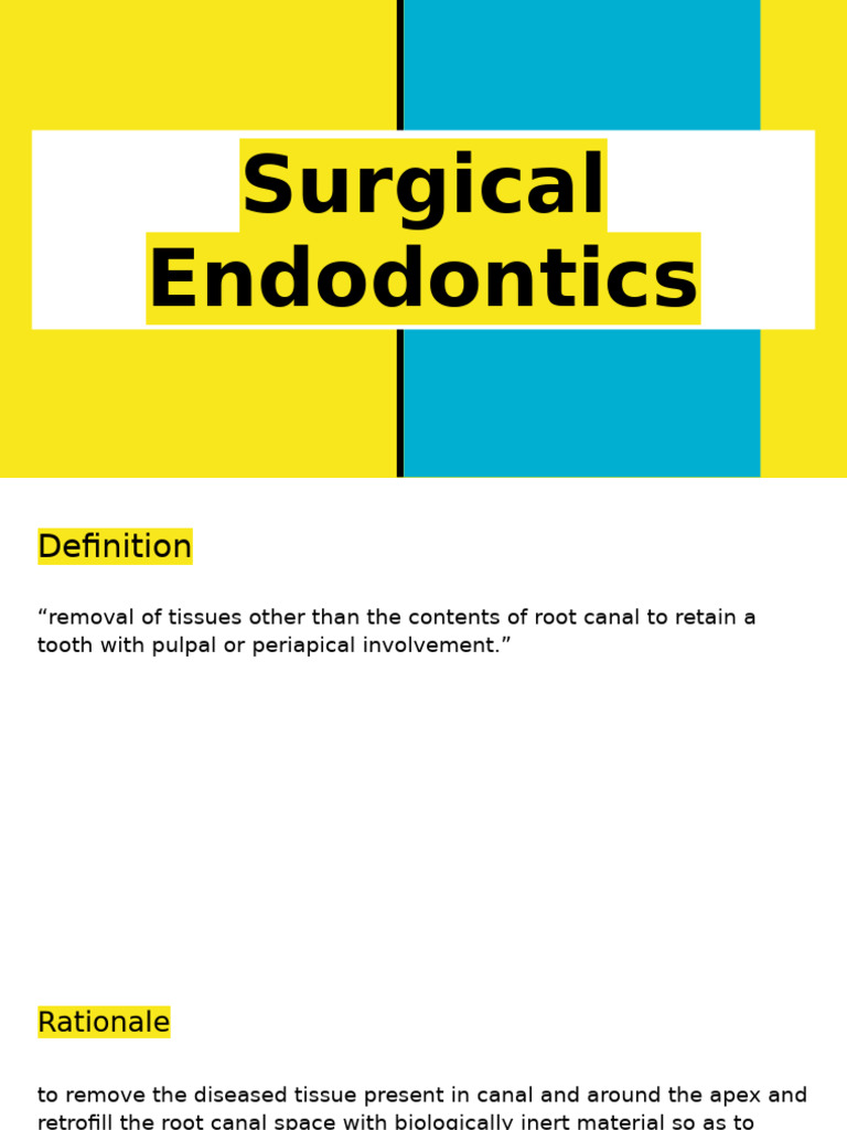 Surgical Endodontics | PDF