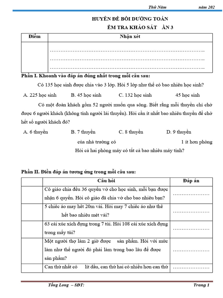 Bai Khao Sat Lan 3 | PDF