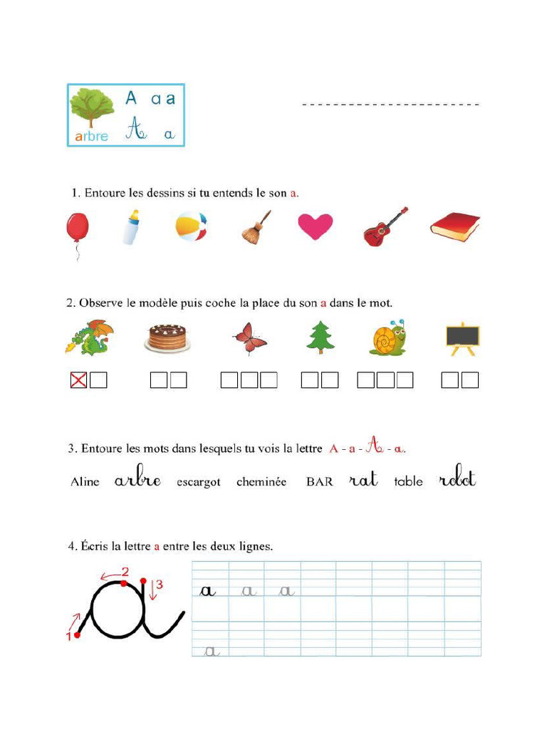 Devoir La Lettre A | PDF