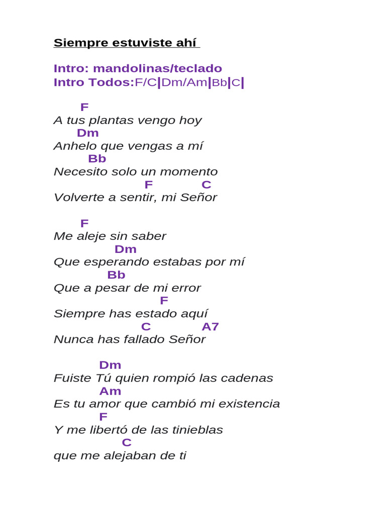 Siempre Estuviste Ahí | PDF