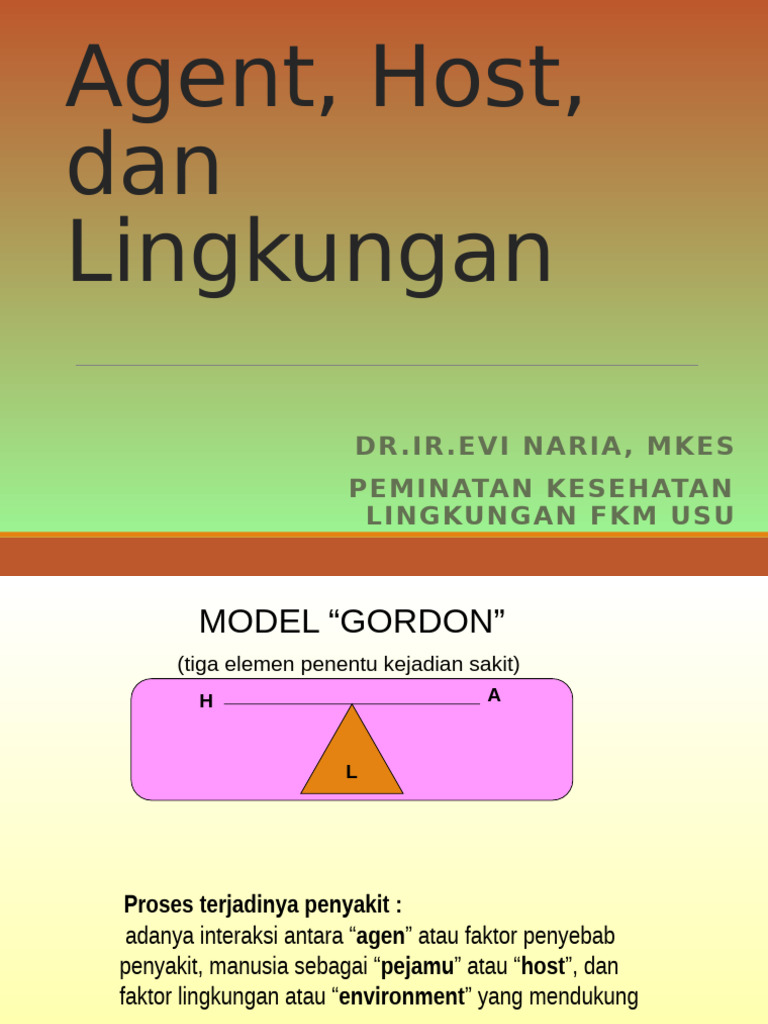 Agent, Host, Dan Lingkungan EpidKL | PDF