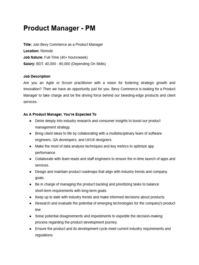 Product Manager | PDF