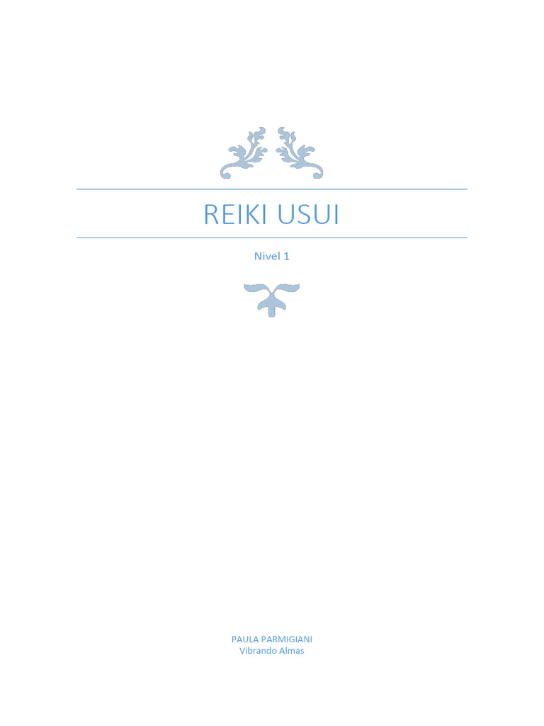 Reiki Usui Nivel 1 | PDF