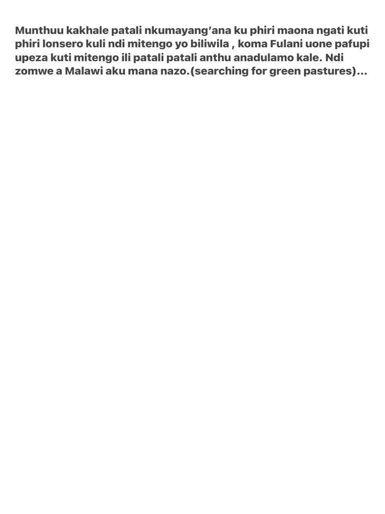 Munthuu Kakhale Patali Nkumayang’Ana Ku Phiri Maona Ngati Kuti Phiri… 2 | PDF