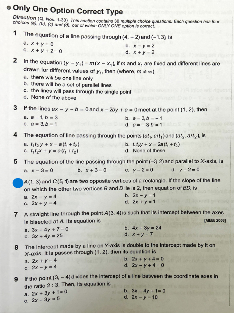 Basic Ques On Lines | PDF