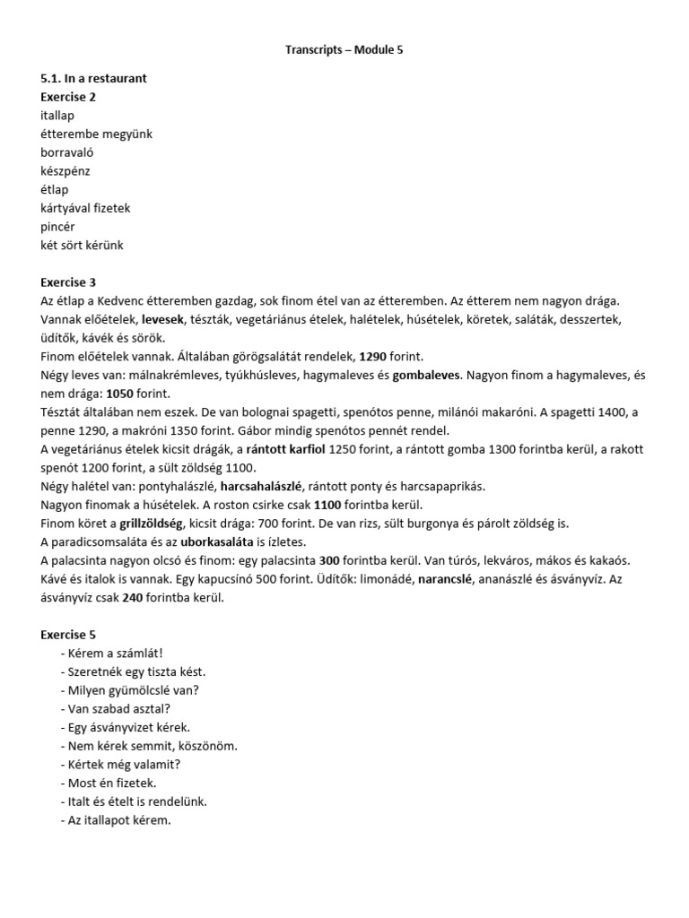 Transcripts-Module 5 | PDF