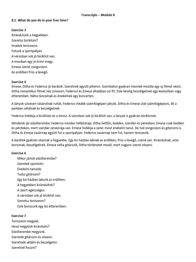 Transcripts Module 8 | PDF