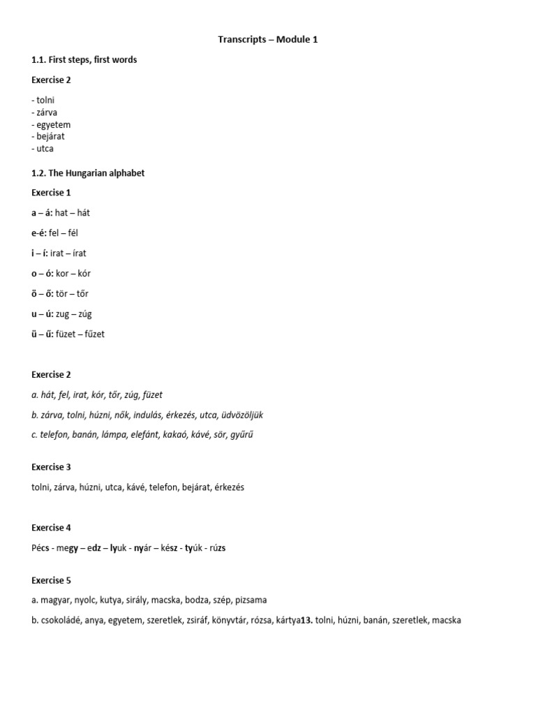 Transcripts Module1 | PDF