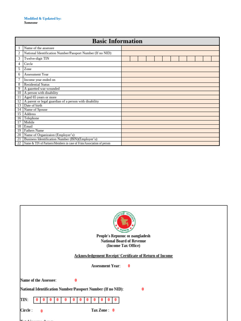 Per Tax Return Form SRO 266 IT 11GA 2023 | PDF | Expense | Finance ...