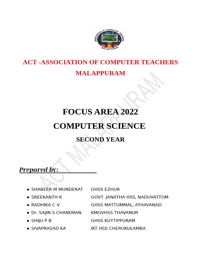 +2 CS Focus Area (English) | PDF