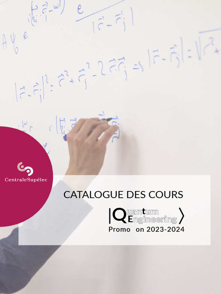 Catalogue Des Cours QTE 2023-2024 | PDF