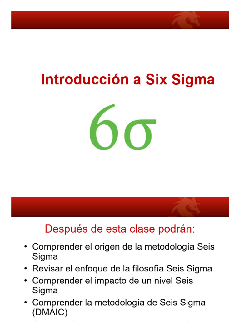 Clase 4 - Introduccion A Six Sigma | PDF | Six Sigma | Negocios