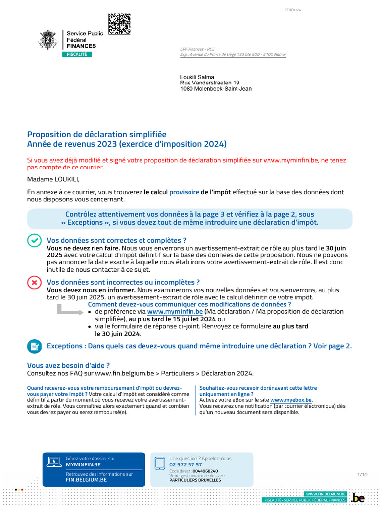 Composition de ménage 2024 | PDF