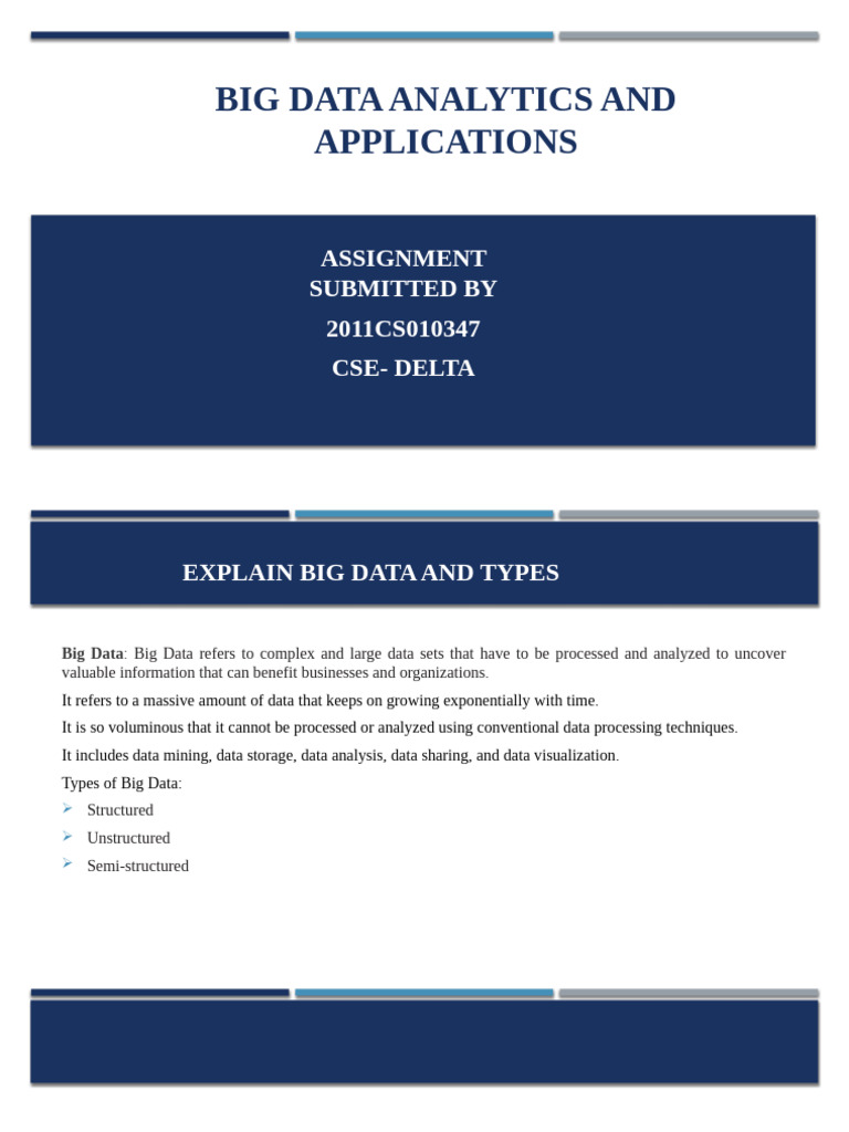 Big Data Analytics and Applications | PDF