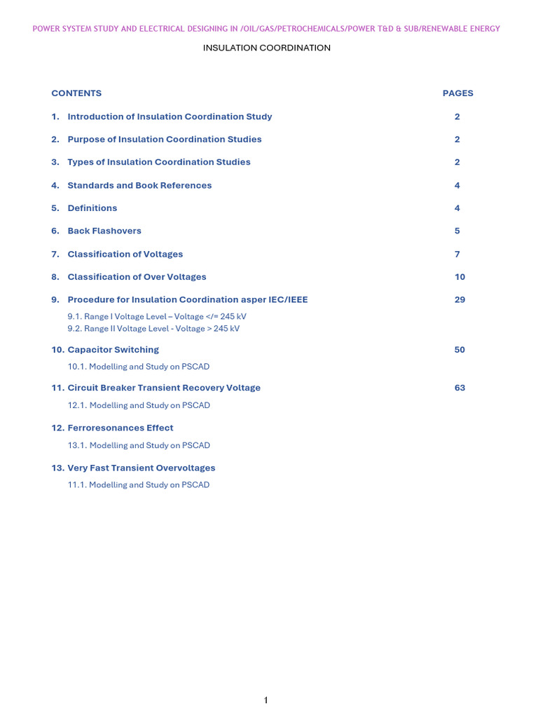 Insulation Coordination Study | PDF