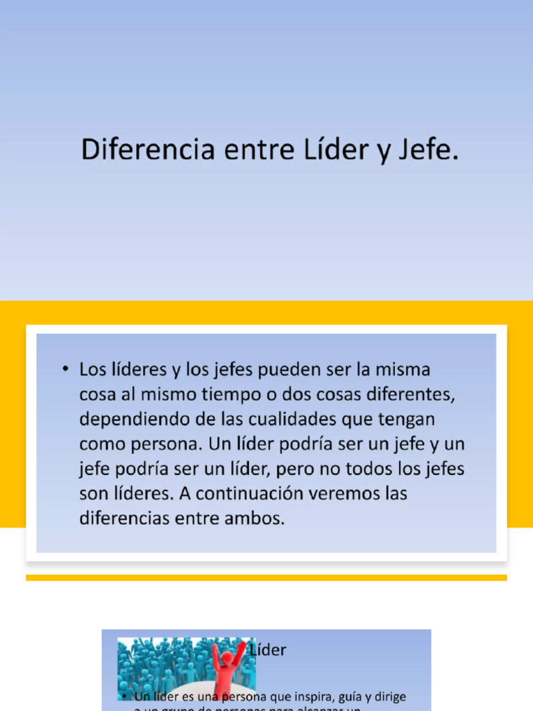 S4 - D3 - Diferencia Entre Lider y Jefe | PDF