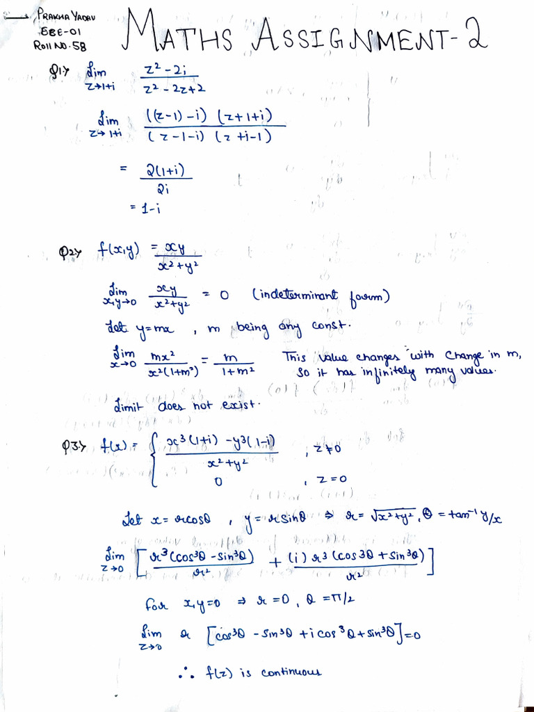 Maths Assignment - 2 | PDF