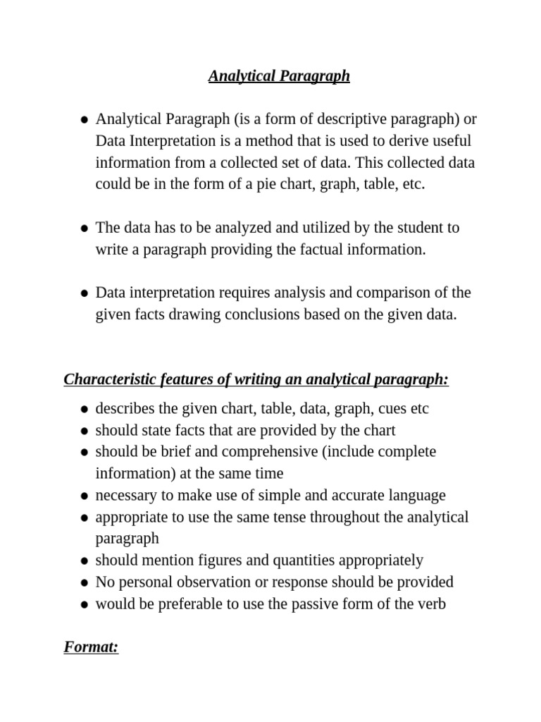 Analytical Paragraph | PDF