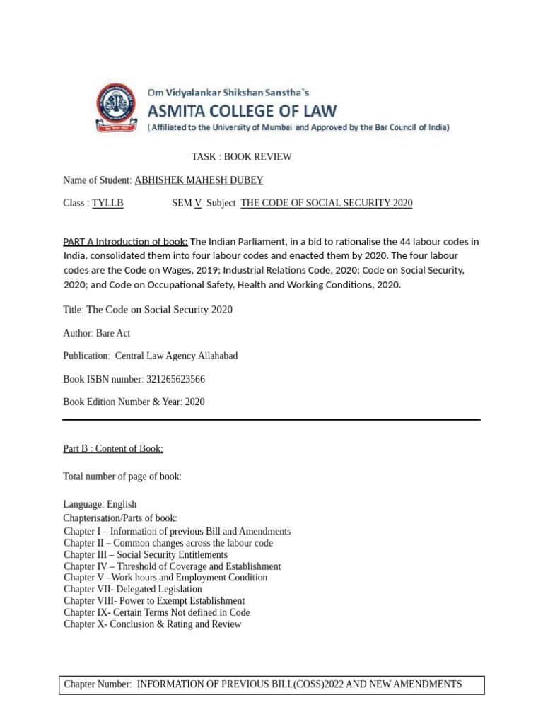 Book Review Asmita College of Law (Coss) | PDF | Employment | Business