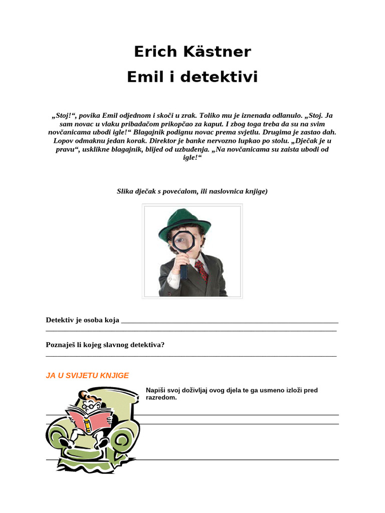 Erich Kestner, Emil I Detektivi | PDF