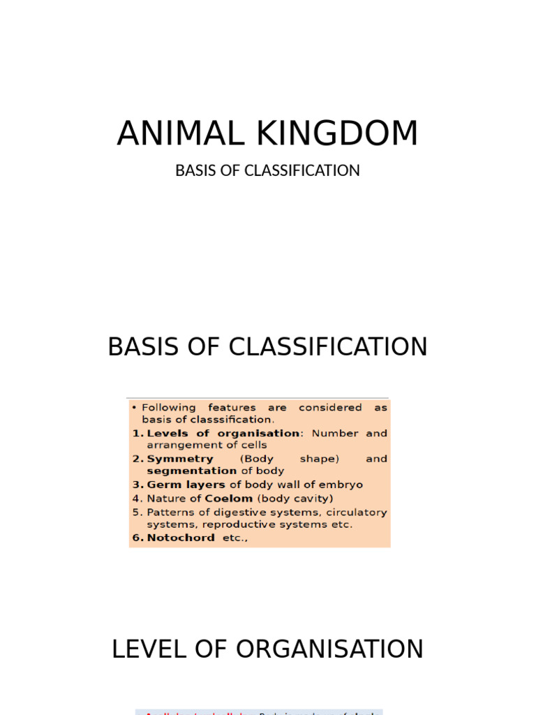 Basis of Classification | PDF