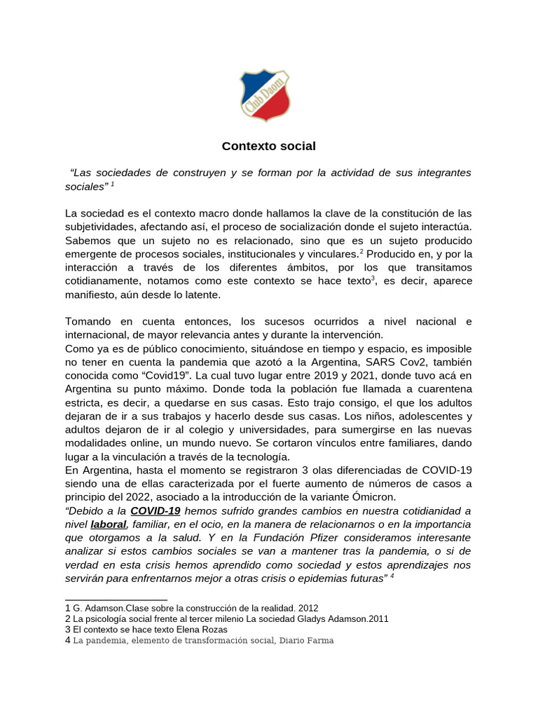 Contexto Social | PDF