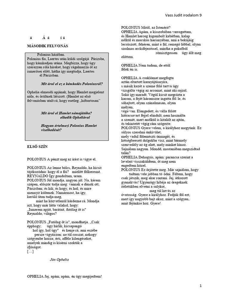 hamlet-2-felvonás-röv-1 | PDF