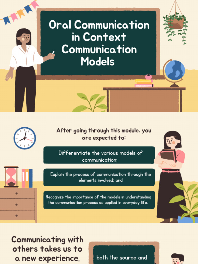 Oral Communication in Context Communication Models | PDF