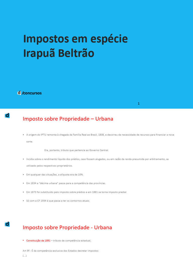 Imposto sobre a propriedade predial e territorial urbano-5cd4b7c18096c5b91f928656318b9c08 | PDF