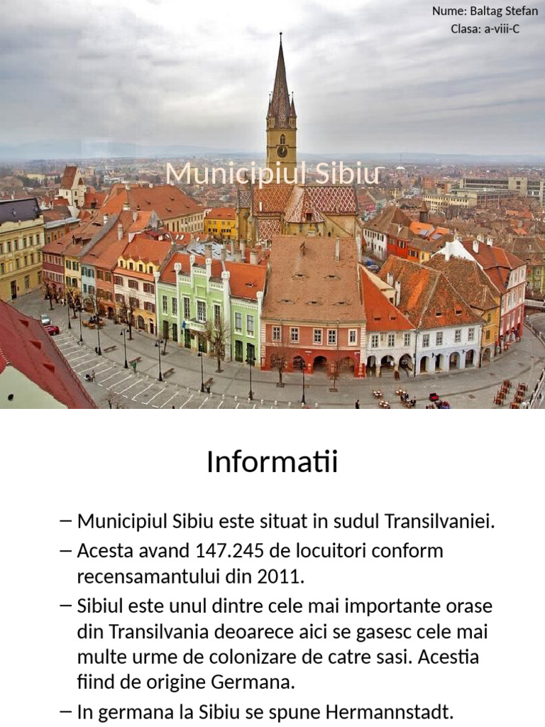 Municipiul Sibiu | PDF
