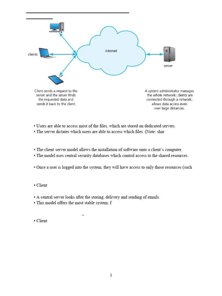 7-YEAR 12 - COMPUTER SCIENCE - Client-Server and Peer-To-Peer Networking Models | PDF