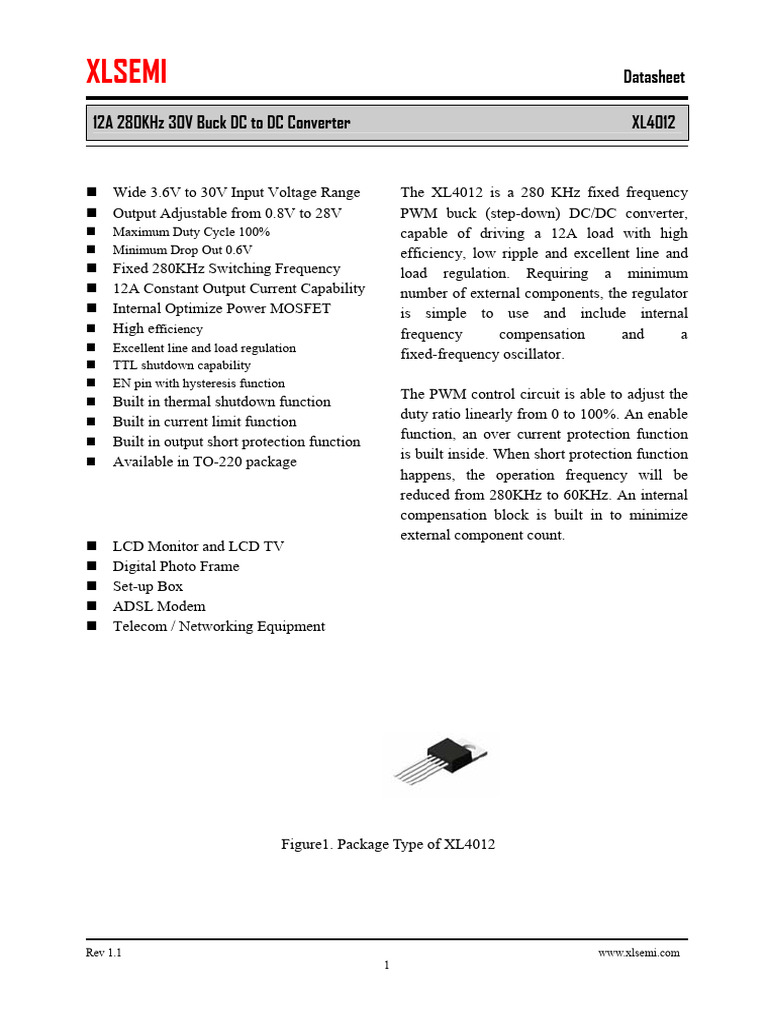 XL4012 Xlsemi | PDF