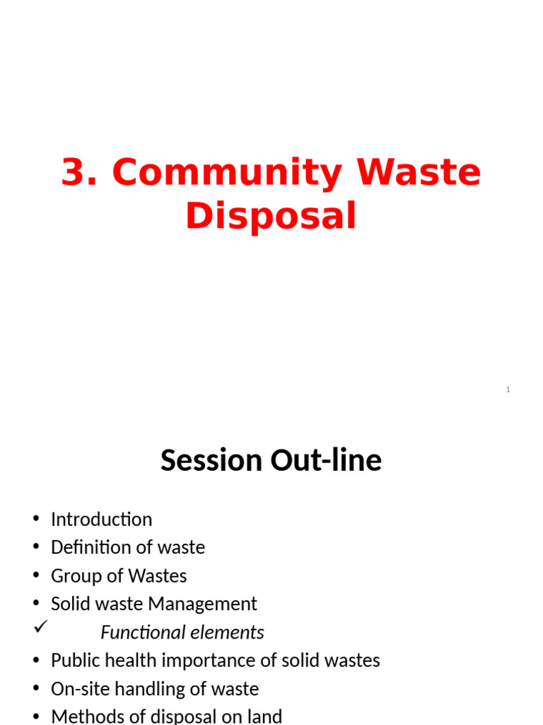 03community Waste Disposal | PDF