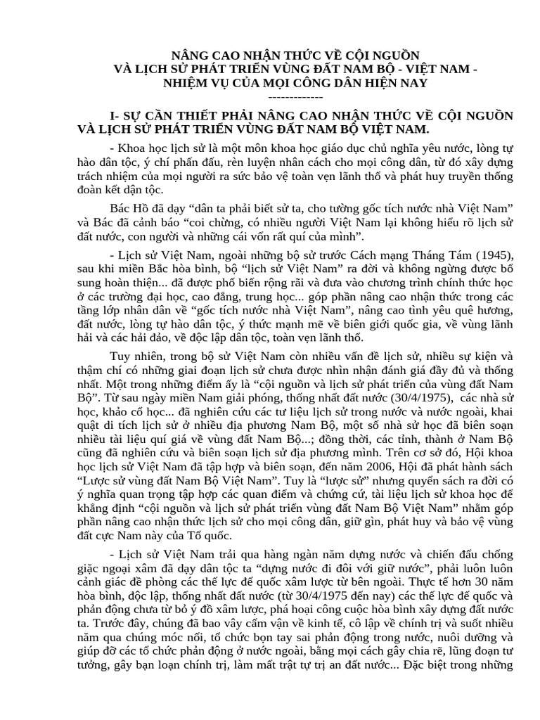 DC TT Lich Su Vung Dat Nam Bo HC 15 5 | PDF