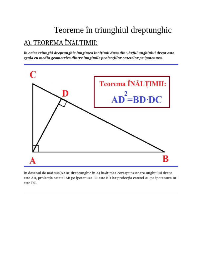 Triunghiul Teoreme | PDF
