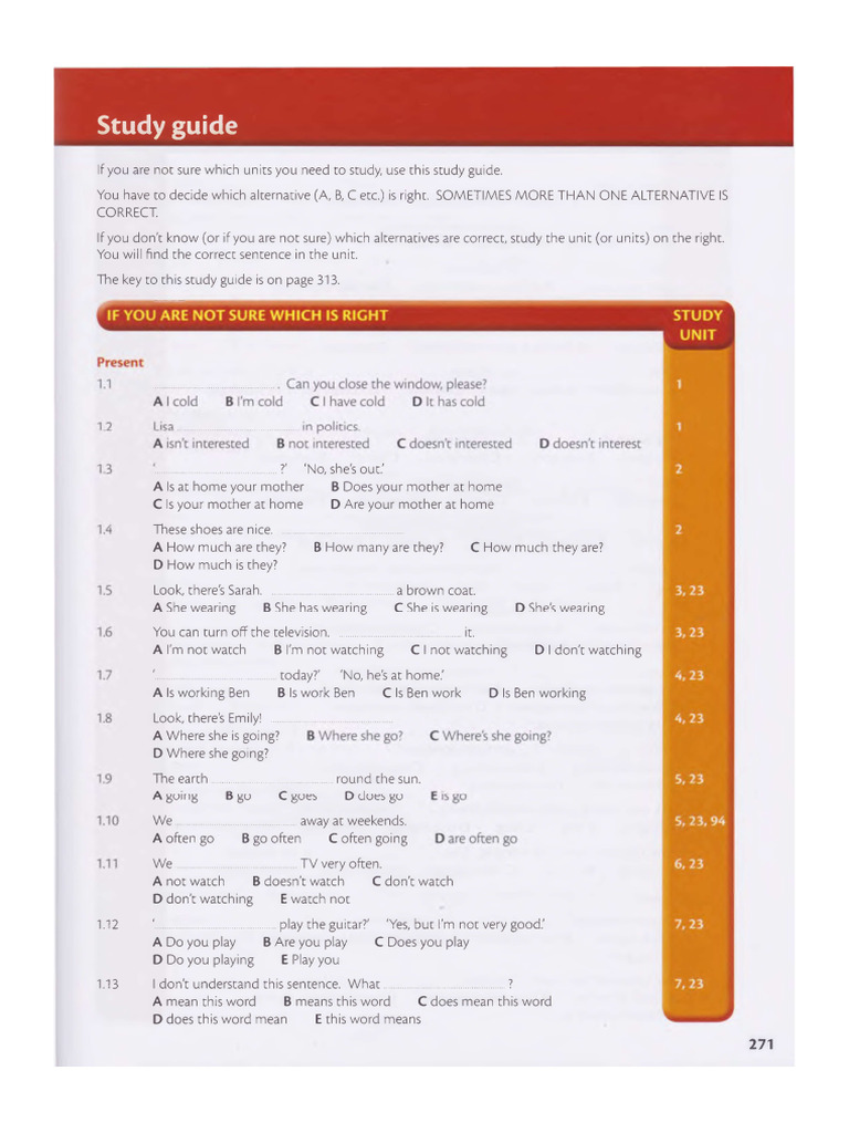 EGIU 4th ED - Self Assessment - 10 Pages | PDF | Language Mechanics | Grammar