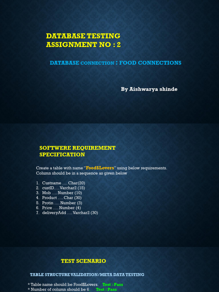 Presentation2 DATABASE | PDF | Table (Database) | Databases