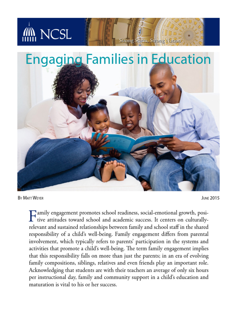 Engaging Families in Education NCSL Weyer | PDF