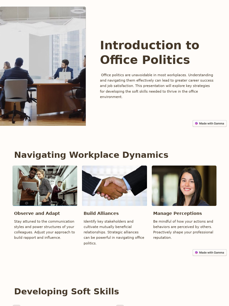 Introduction To Office Politics | PDF