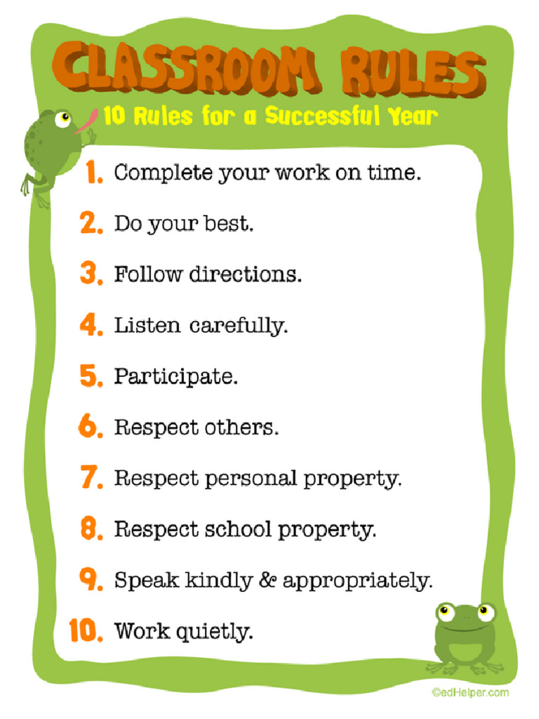 Classroom rules | PDF