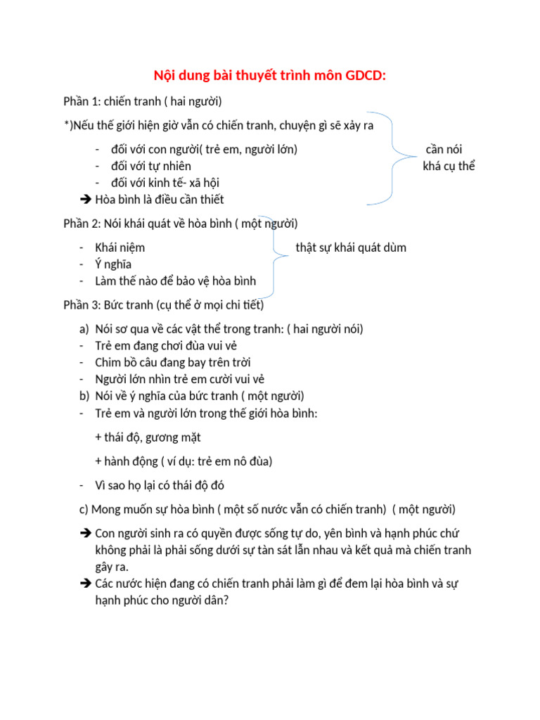 Nội Dung Bài Thuyết Trình Môn GDCD | PDF